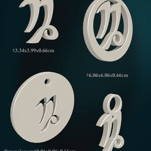 ZODIAC Capricorn, 3d STL Models for CNC Router Carving Machine, 3d ...
