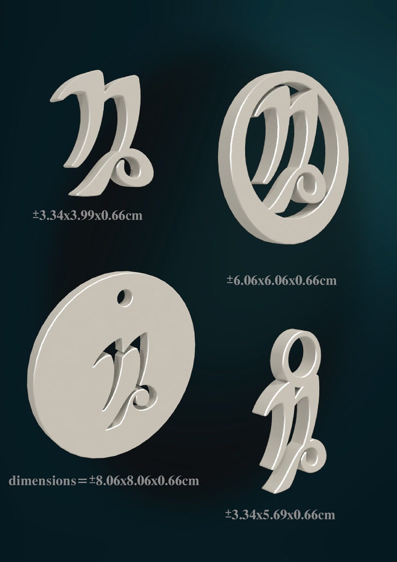 ZODIAC Capricorn 3d STL Models for CNC Router Carving - Etsy
