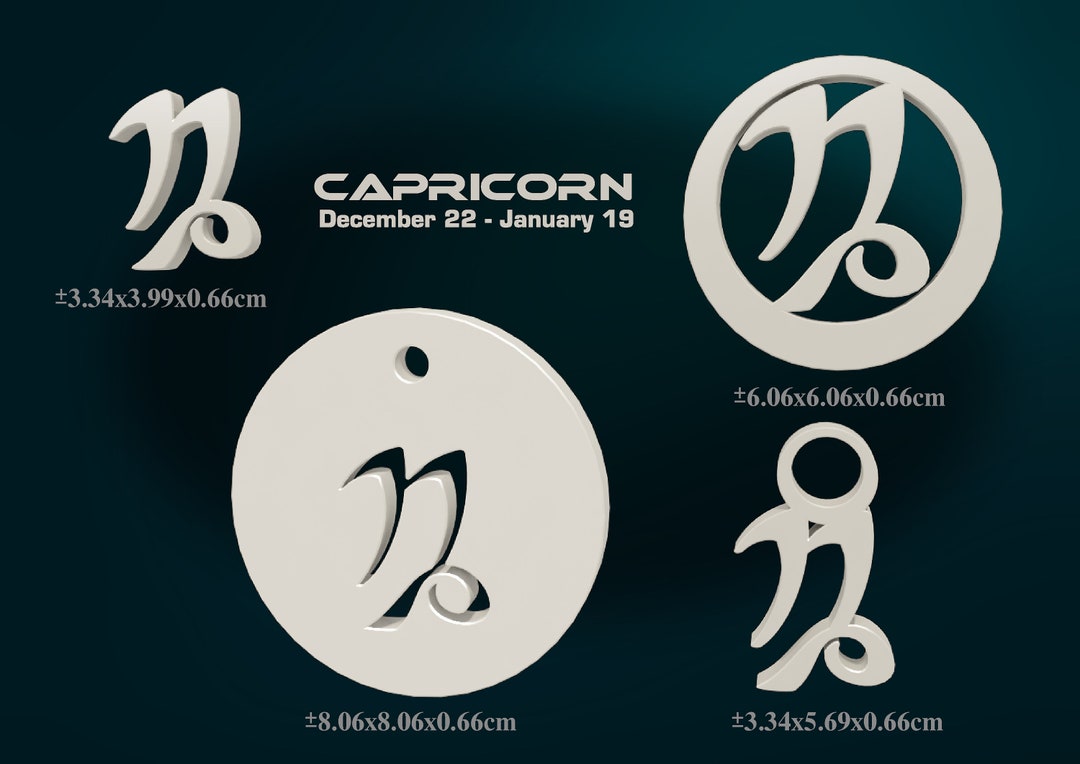 ZODIAC Capricorn, 3d STL Models for CNC Router Carving Machine, 3d ...