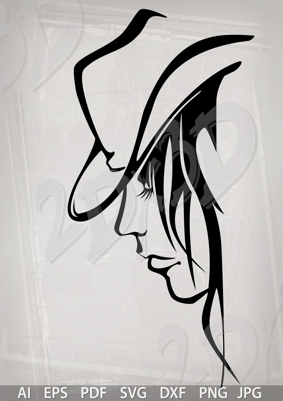 Woman Face With Hat Vector (ai, Eps, Svg, Png, Jpg, Pdf) (digital ...