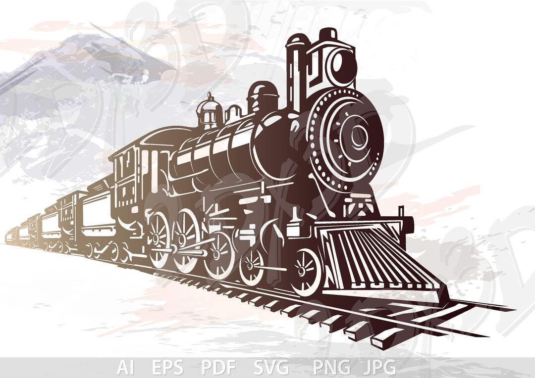 Vector VINTAGE TRAIN, Ai, Eps, Png, Pdf, Svg, Jpg Download Files ...