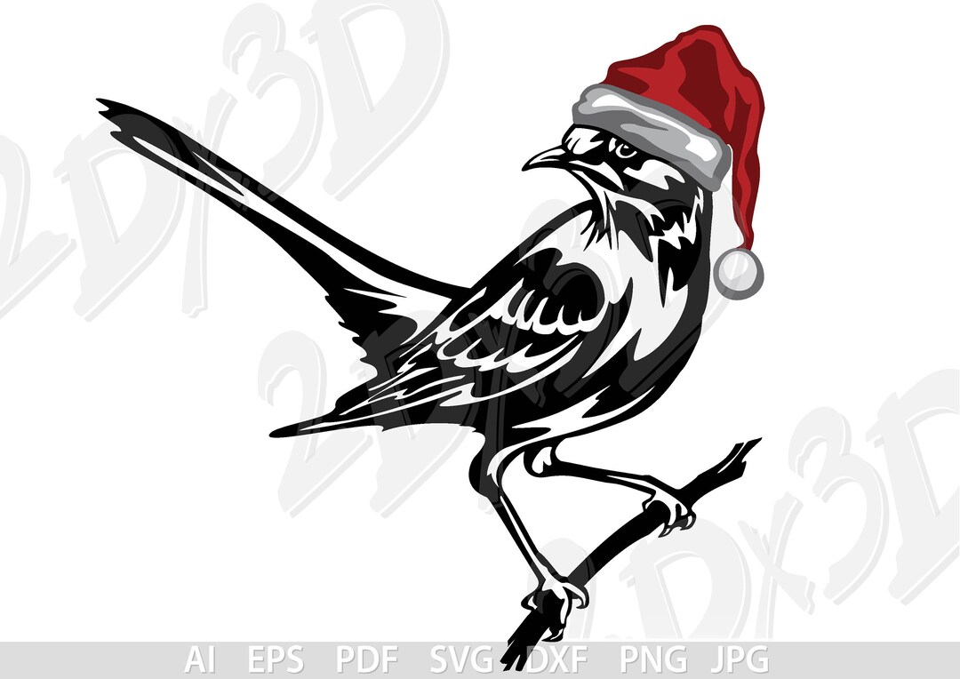 Vector SANTA BIRD, Ai, Eps, Pdf, Svg, Dxf, Png, Jpg Download, Digital ...