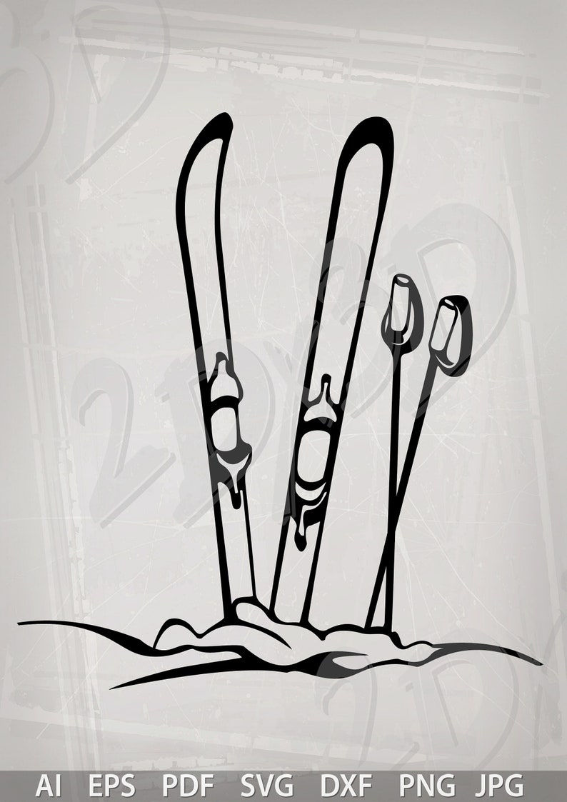 Vector SKI PDF SVG Ai Eps Dxf Png Jpg Download Files - Etsy
