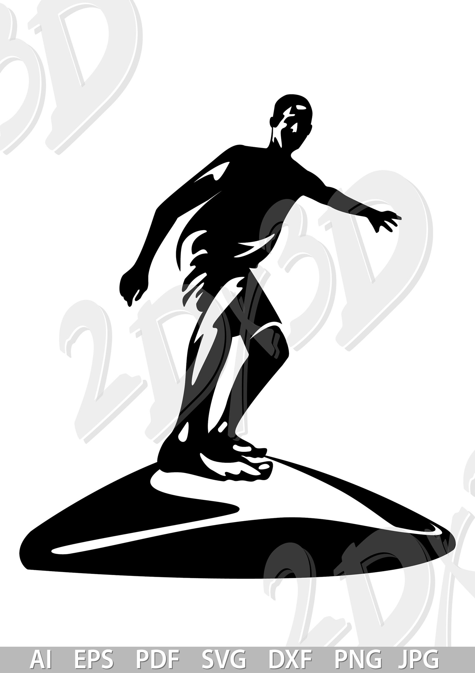 Vector SURFER SVG AI Eps Pdf Png Jpg Drawing Water Sport - Etsy