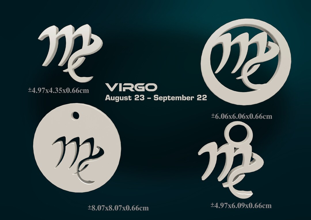 ZODIAC Virgo, 3d STL Model for CNC Router Carving Machine, 3d Printer ...