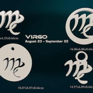 ZODIAC Virgo, 3d STL Model for CNC Router Carving Machine, 3d Printer ...
