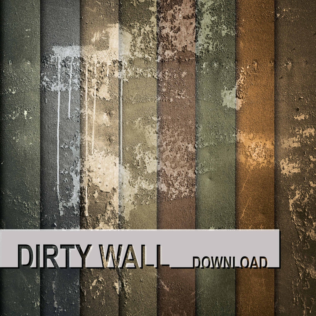 DIRTY WALL, Light, Set of 16 JPG Textures, 30x30cm, Personal or ...