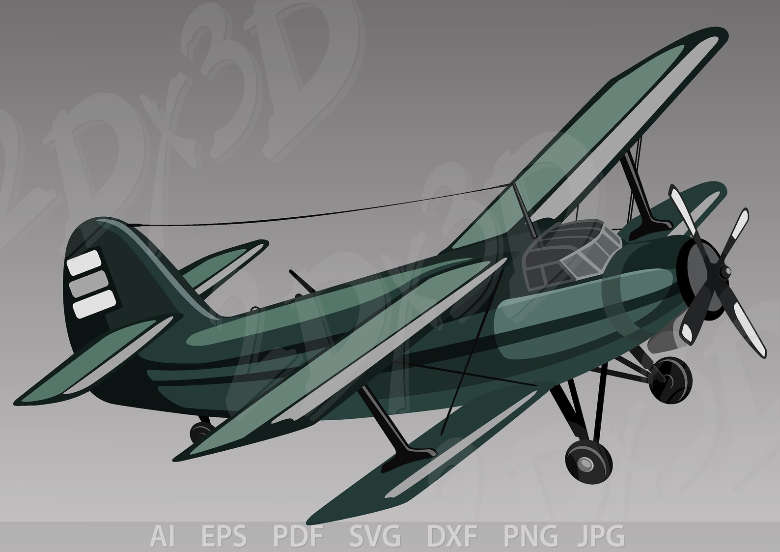 Vector VINTAGE AIRPLAN Svg AI Eps Pdf Png Dxf Jpg | Etsy