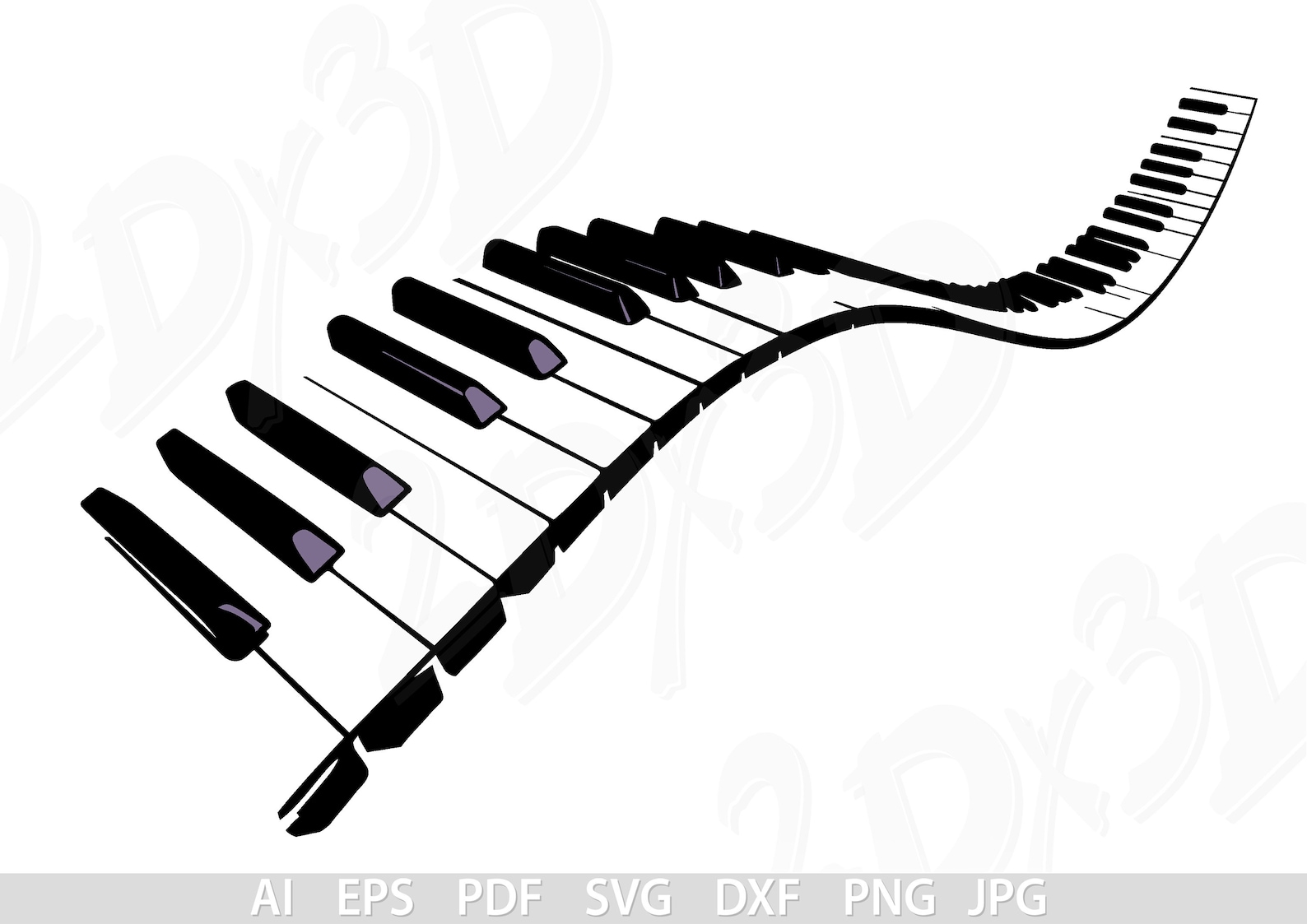 Vector PIANO AI Eps Pdf Svg Png Jpg Download Digital | Etsy