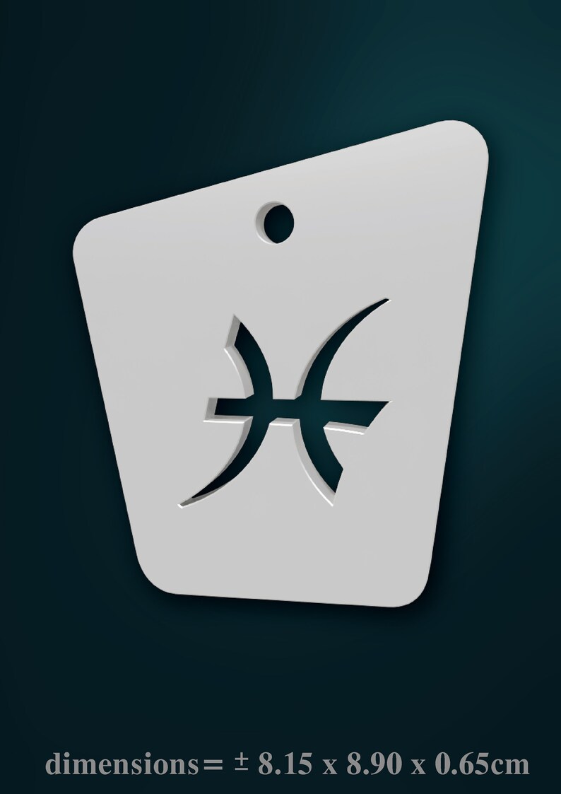 ZODIAC Pisces 3d STL Model for CNC Router Carving Machine 3d | Etsy