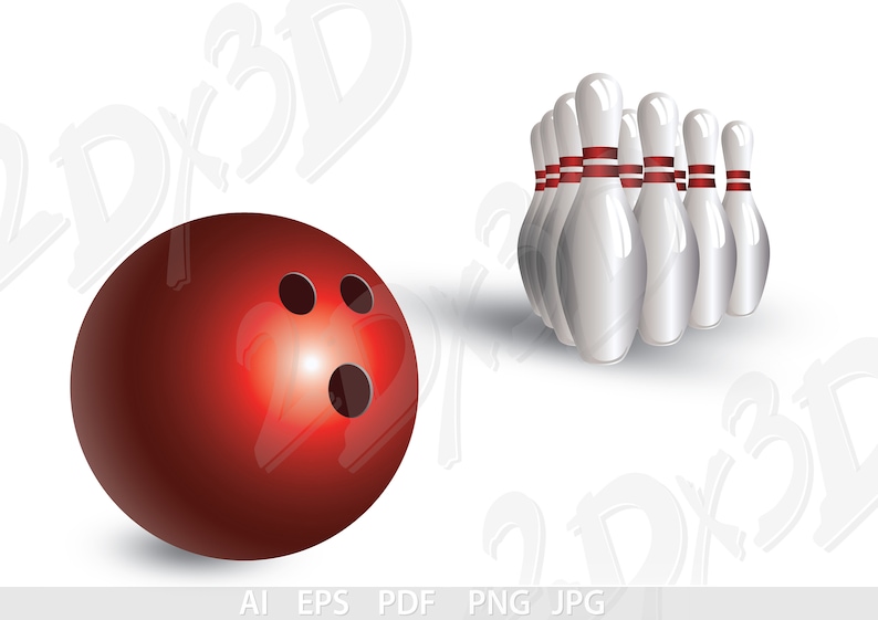 Vector BOWLING AI Eps Pdf Png Svg Jpg Download Files - Etsy