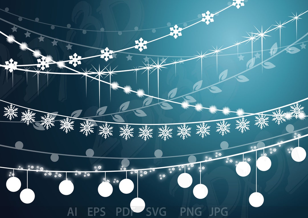 Vector CHRISTMAS GARLANDS, Svg, Ai, Eps, Pdf, Png, Jpg Download ...