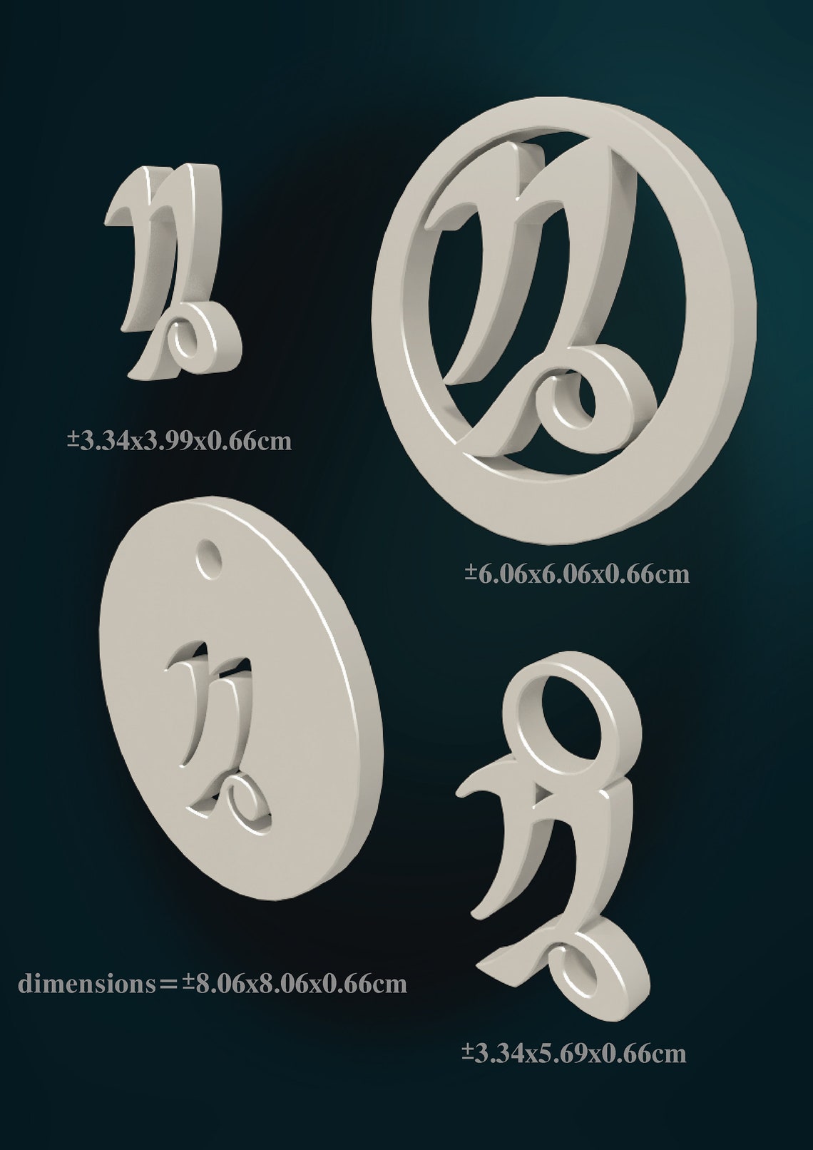 ZODIAC Capricorn 3d STL Models for CNC Router Carving | Etsy