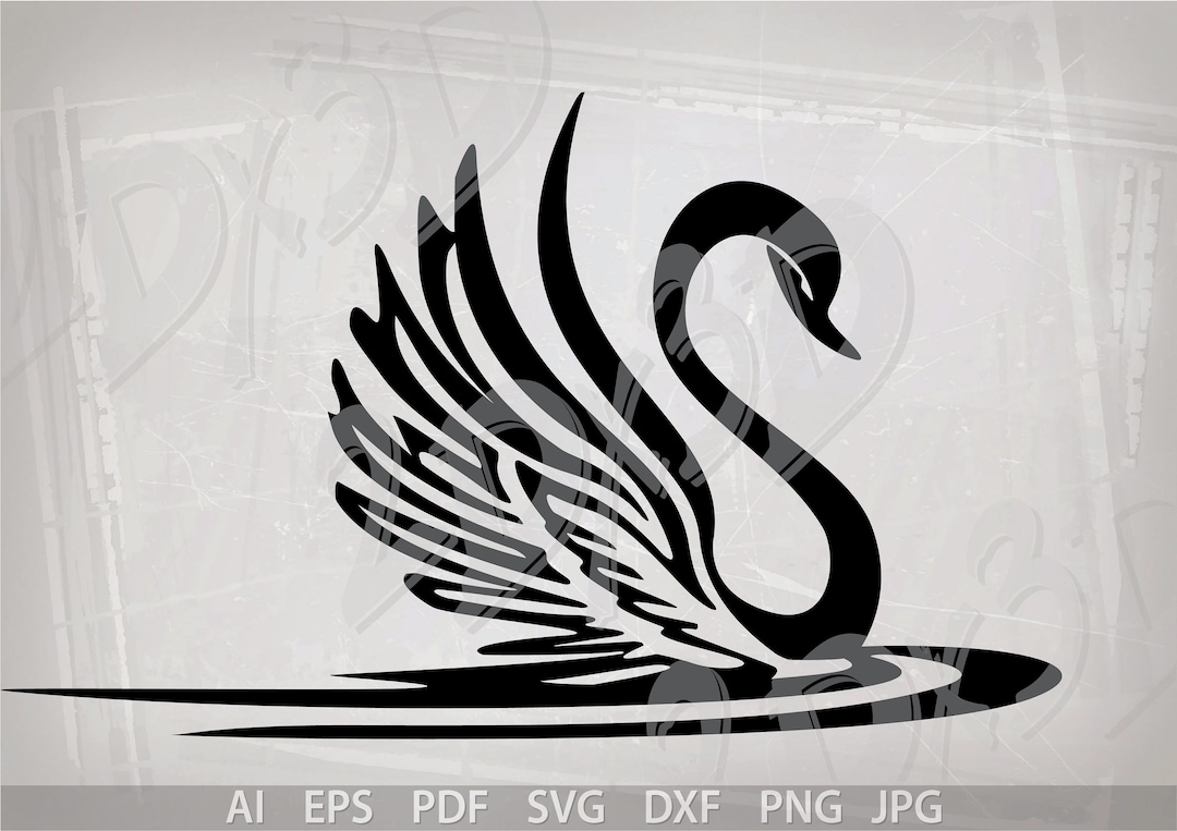 Vector SWAN in Water, Ai, Eps, Pdf, Svg, Dxf, Png, Jpg Download ...