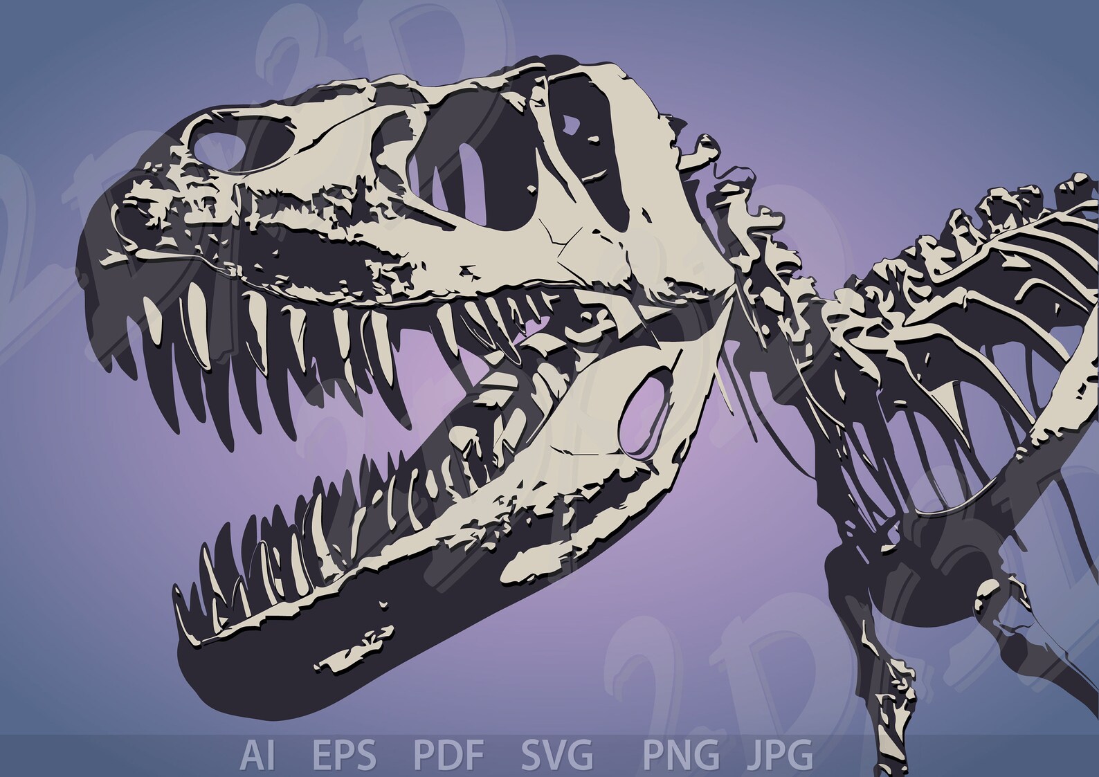 Vector T-REX SVG ai eps png pdf jpg Download files | Etsy