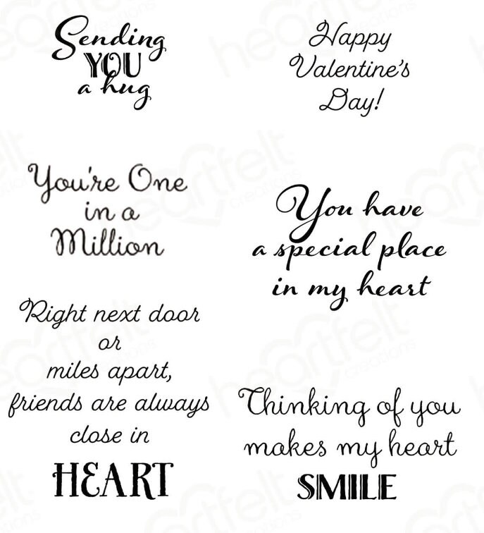 Friendship Sentiments Cling Stamp Set - Etsy