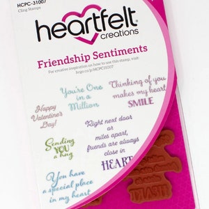 Friendship Sentiments Cling Stamp Set - Etsy