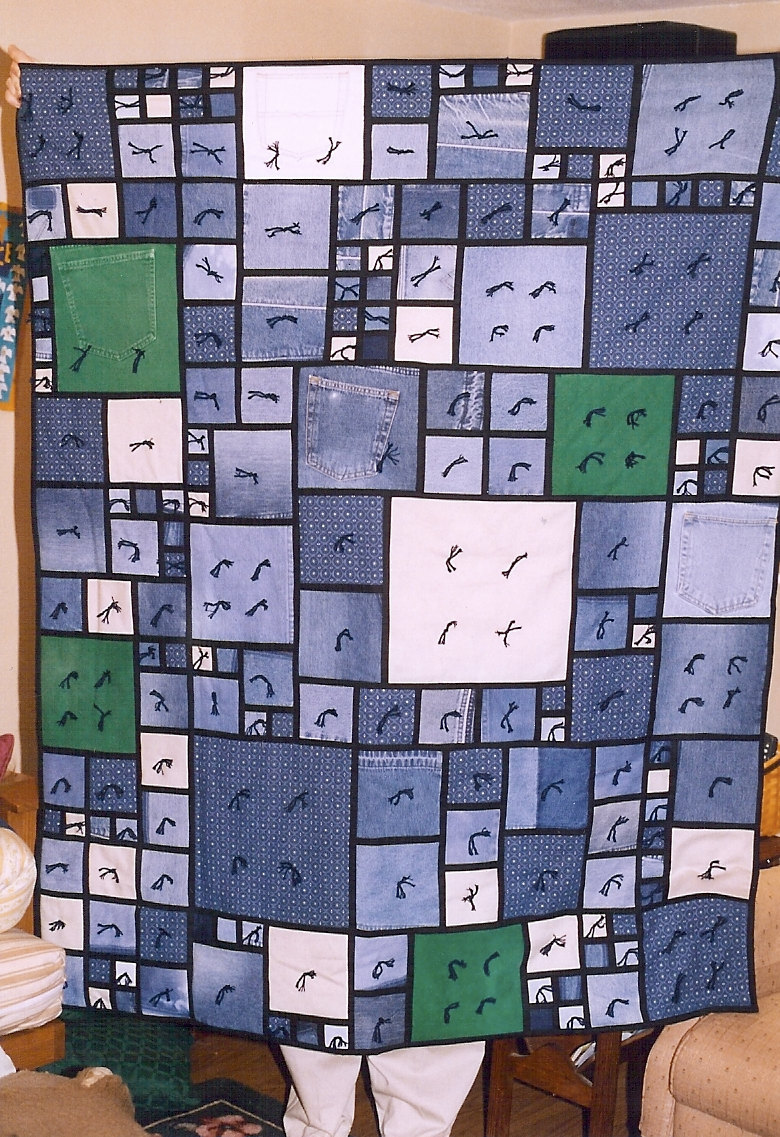 Stained Glass/denim Quilt Pattern - Etsy