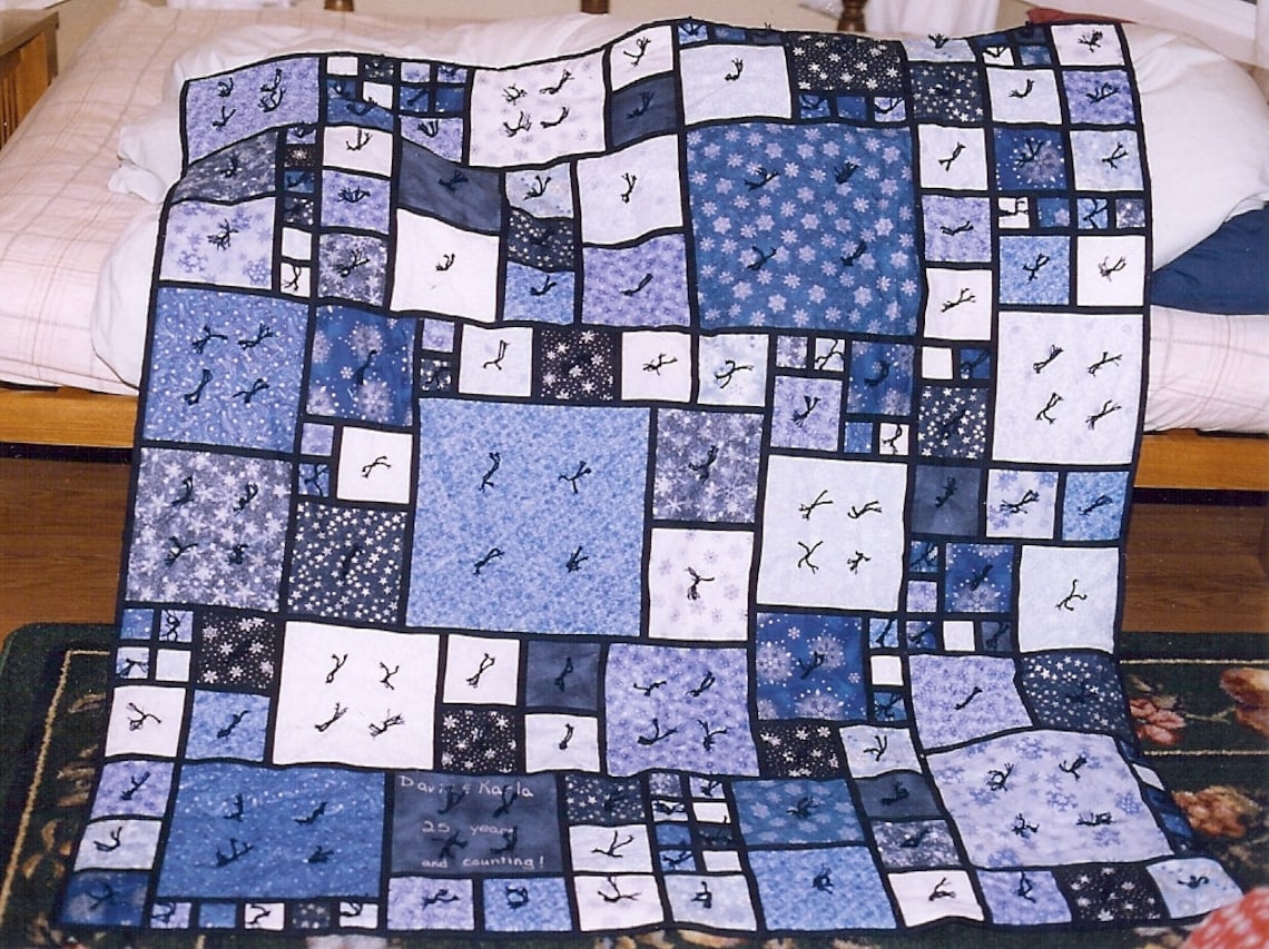 Stained Glass/denim Quilt Pattern - Etsy Canada