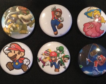 Super Mario Buttons - Etsy