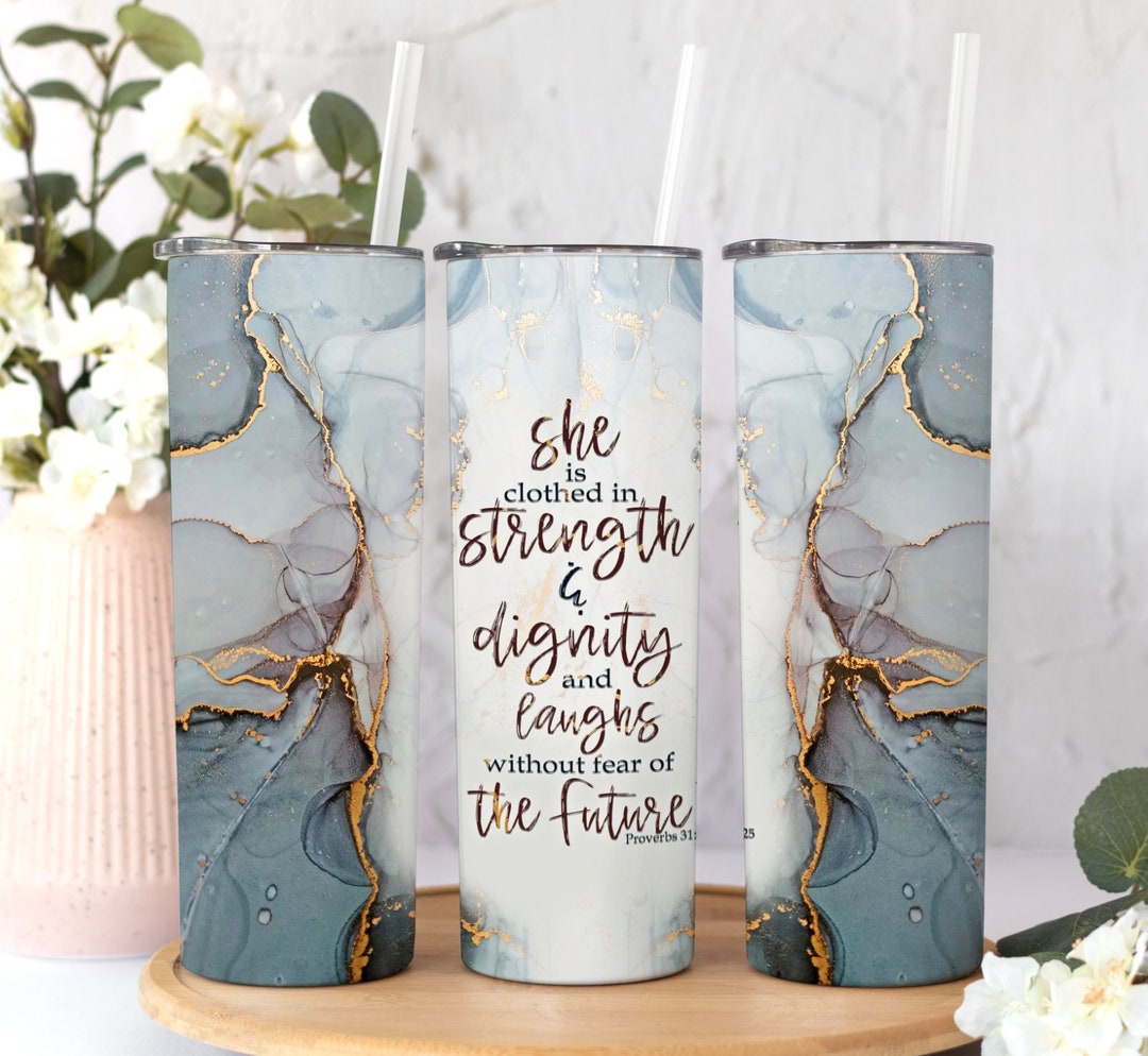Christian Teal Tumbler, Bible Verse Proverse Tumbler, Christian Gifts ...