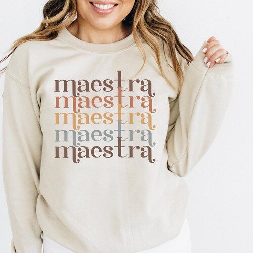 Maestra Sweater Teachers T Spanish Shirt Teacher Etsy