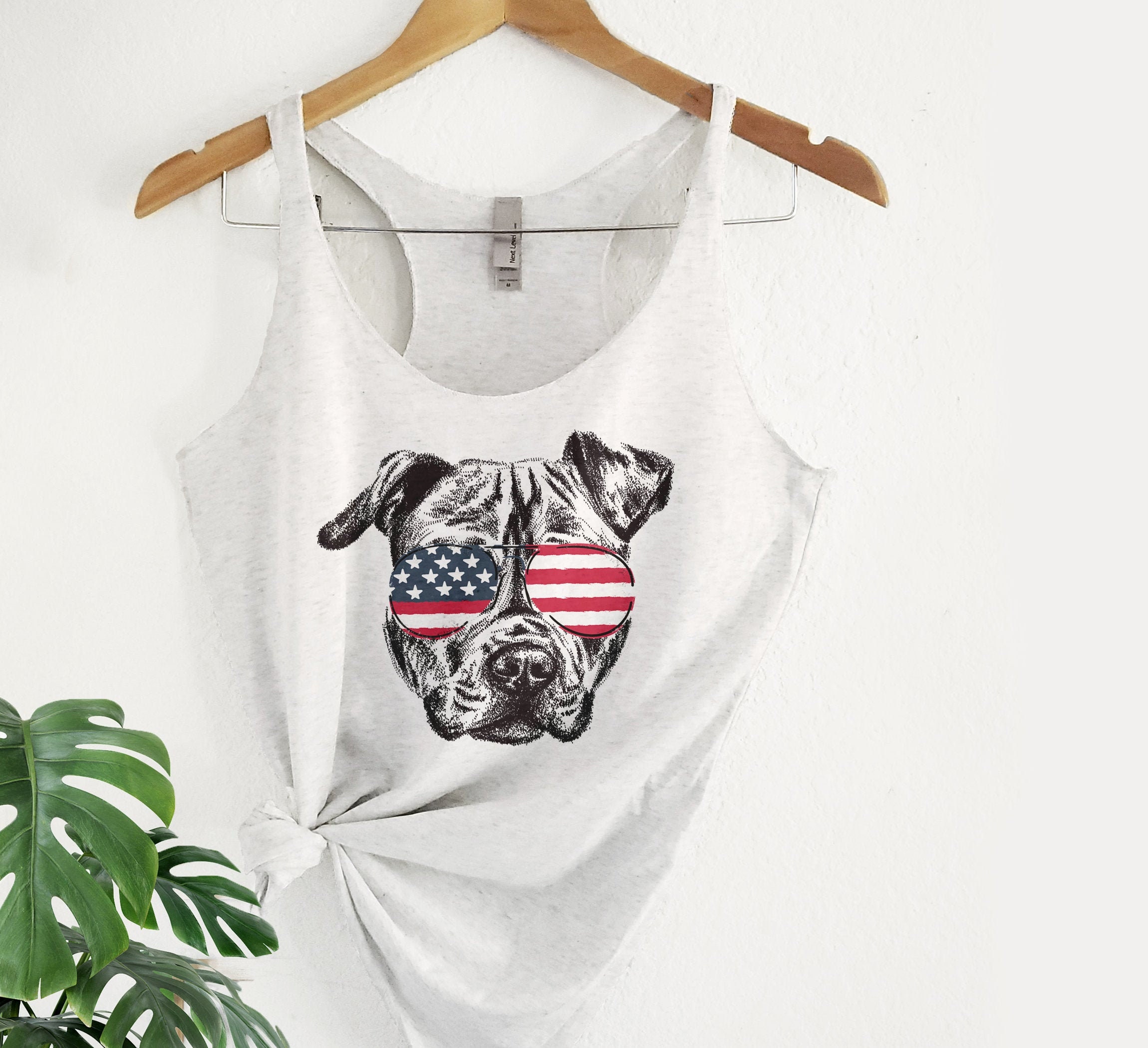 American Pitbull Tank Retro America Tank Top 4th of July | Etsy