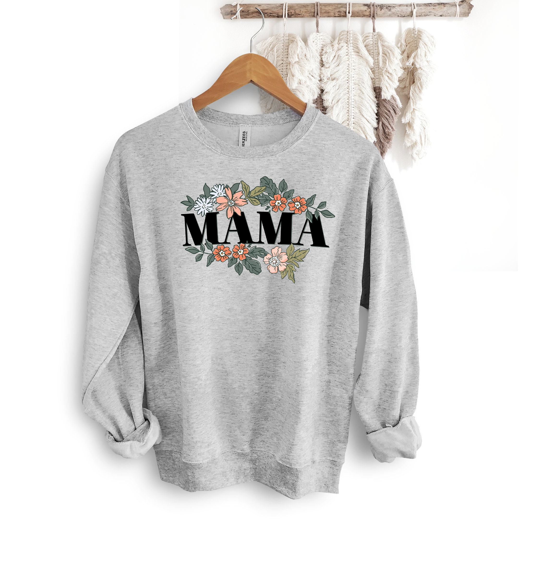 Mama Sweatshirt Mama Sweater Floral Mama Shirt Mom Gift - Etsy