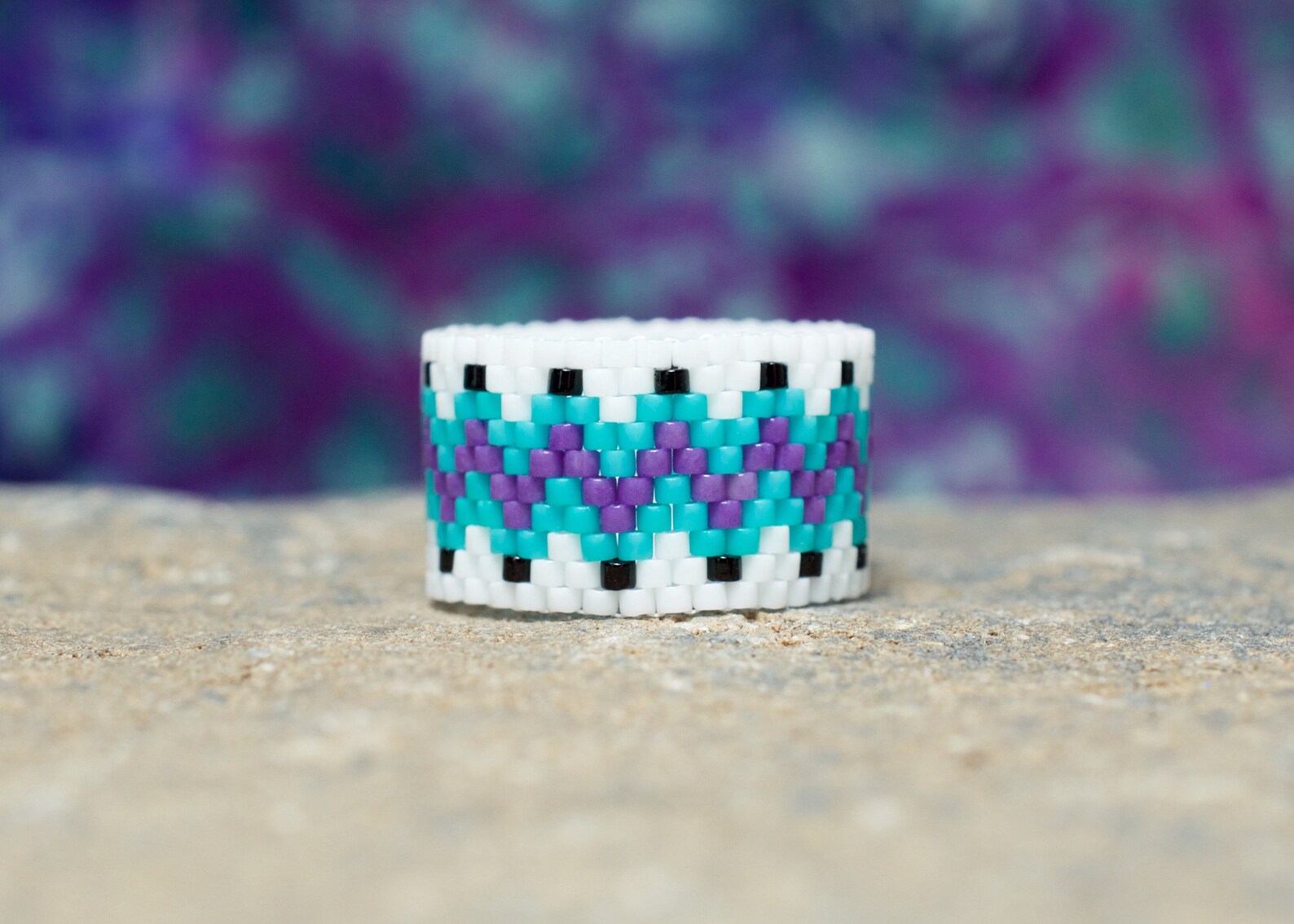 PEYOTE RING Gentle Spirit Beaded Ring Custom Made in the - Etsy