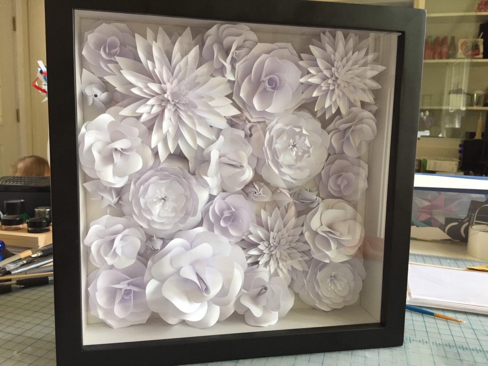 Paper Floral Shadow Box - Etsy