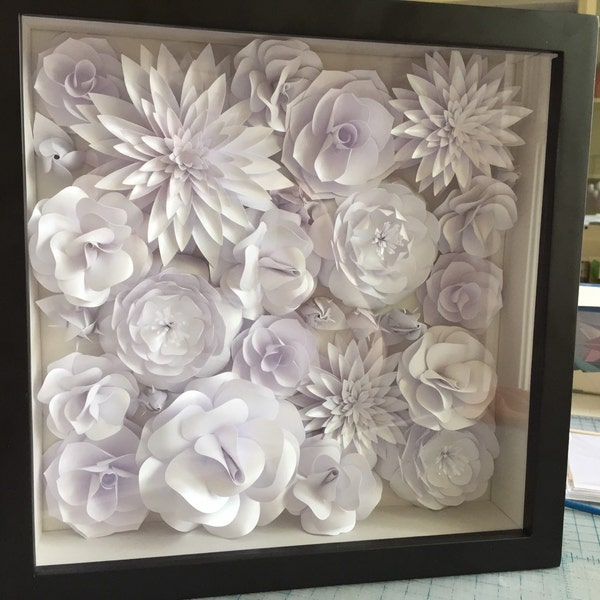 Paper Flower Shadow Box - Etsy