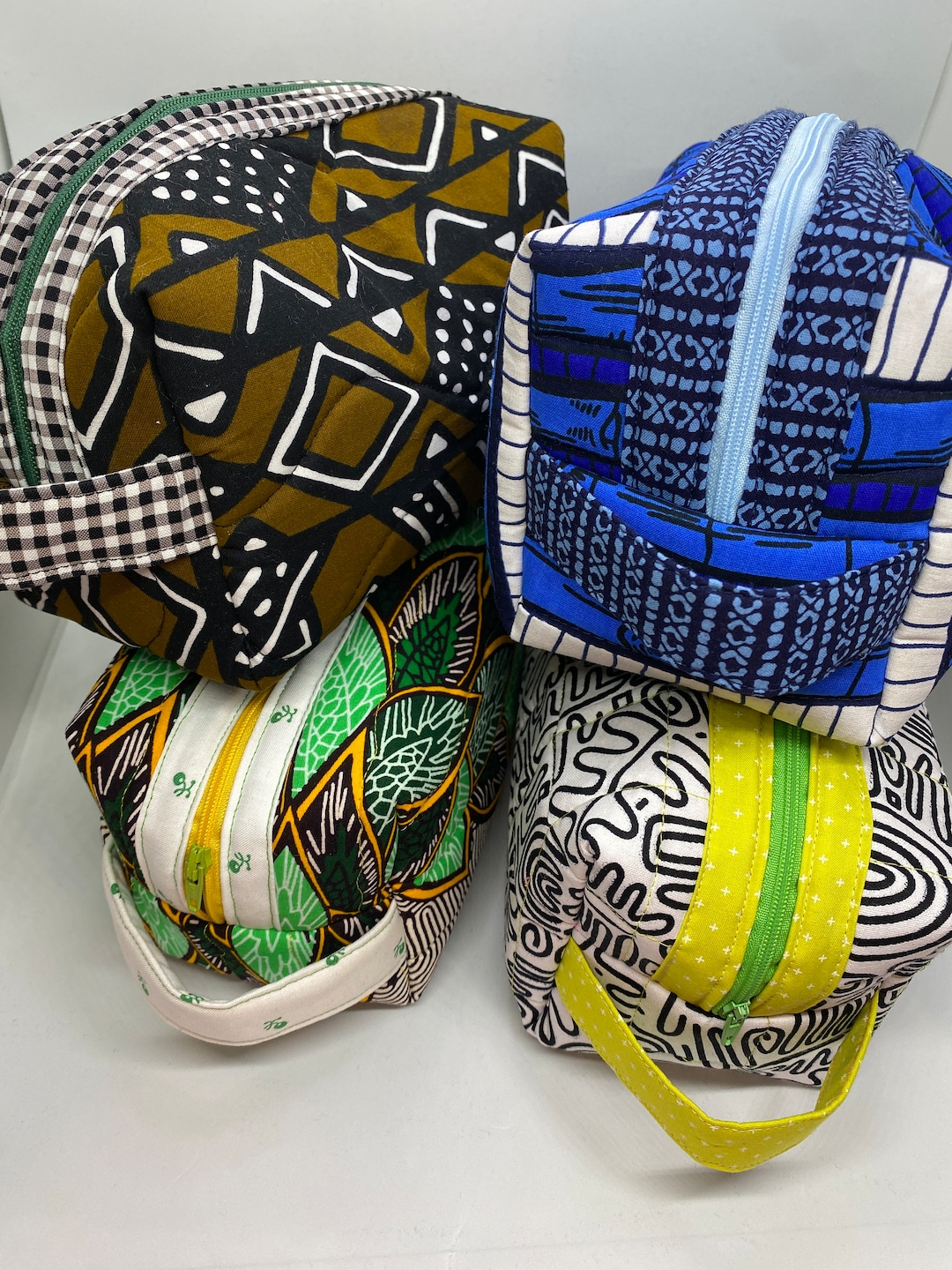 Quilted Boxy Zip Pouch in African Print - Etsy