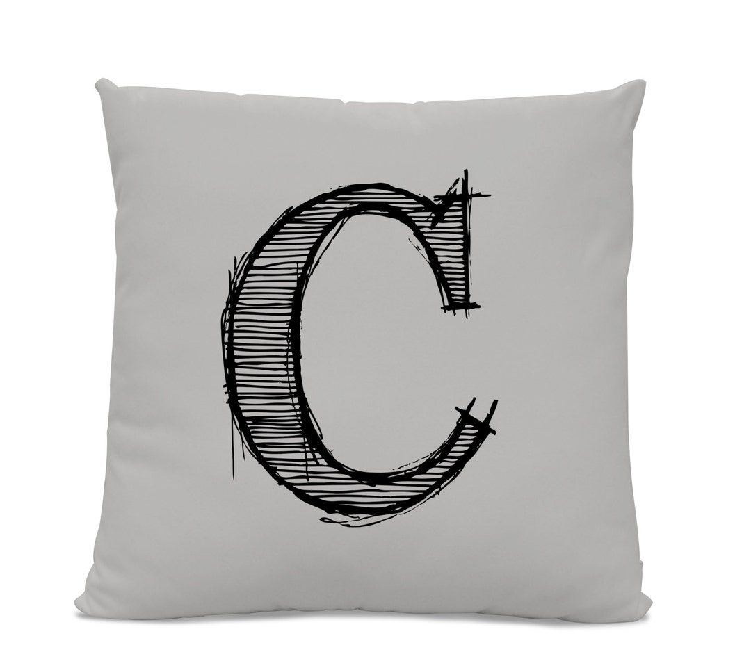 Almohada inicial almohada de letra almohada con letra C almohada ...