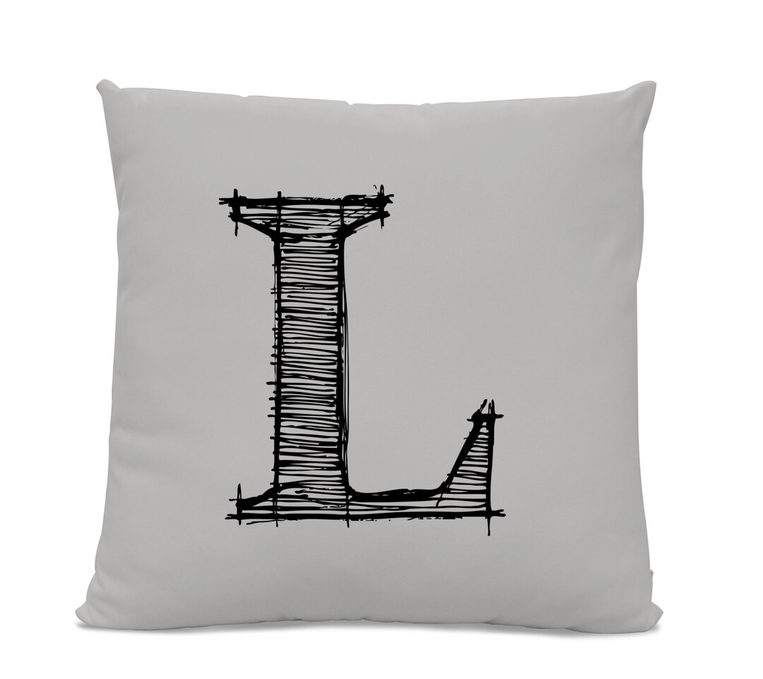 Initial Pillow - Letter Pillow - Pillow With Letter L - Monogrammed ...