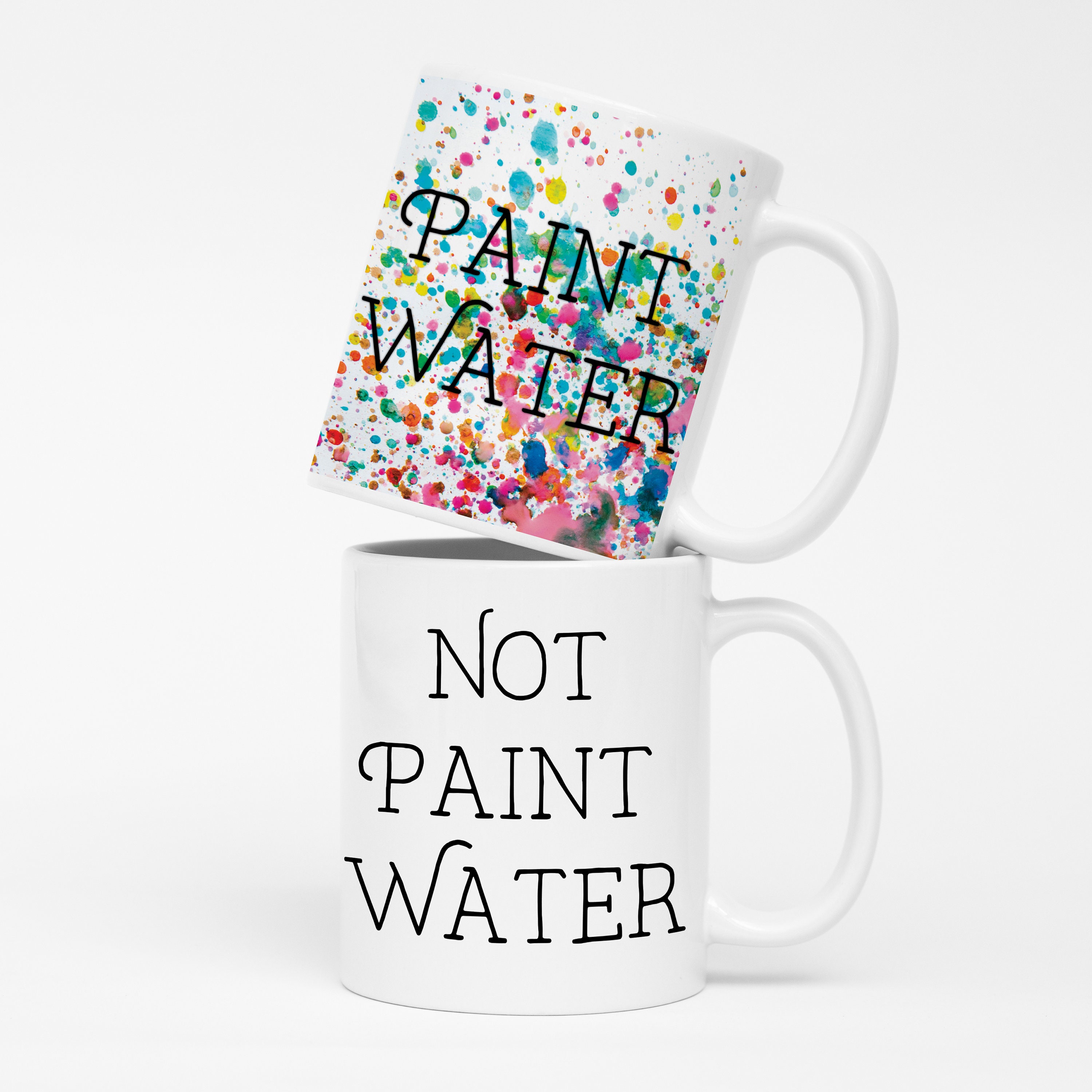 Coffee Mug Set - Paint Water - Not Paint Water Mug Set - Artist Mugs ...