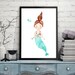 Nursery Print Mermaid Ocean Printable Girl's Room Cute - Etsy