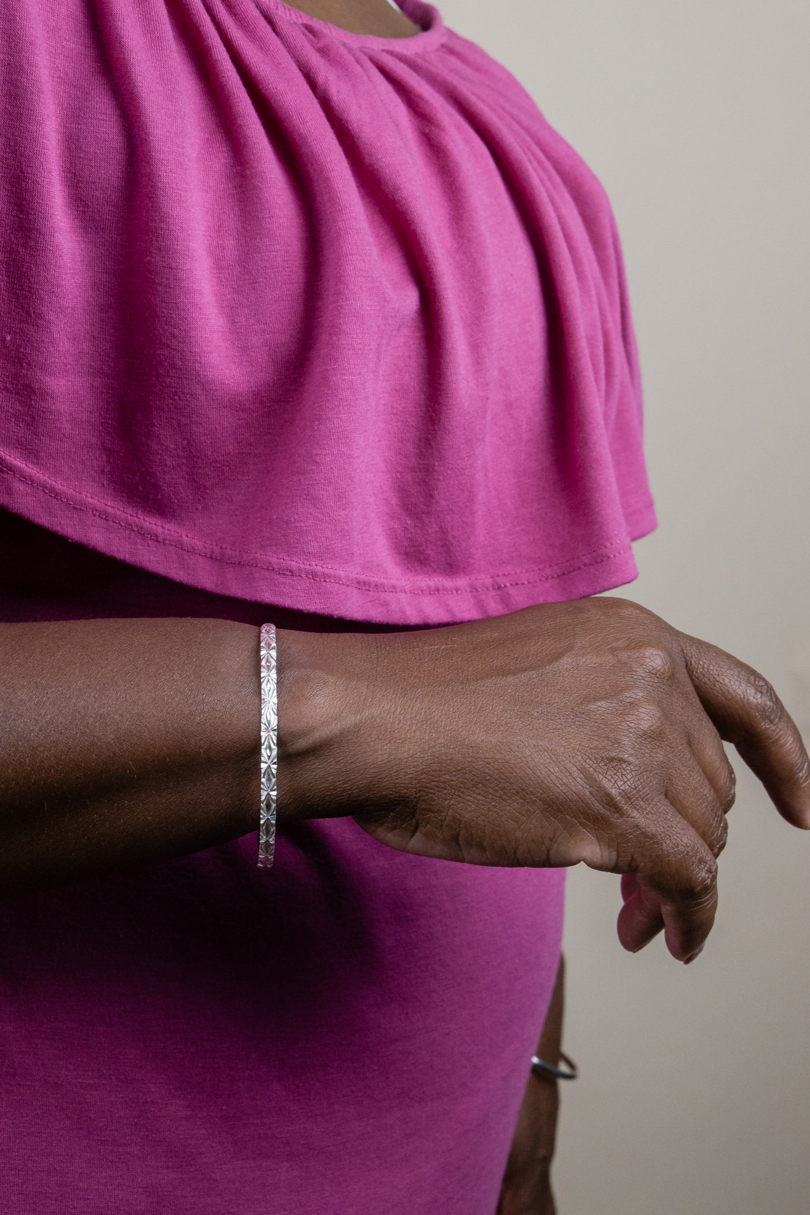 West Indian Bangle Jingle Style With Diamond Pattern Handmade .925 ...