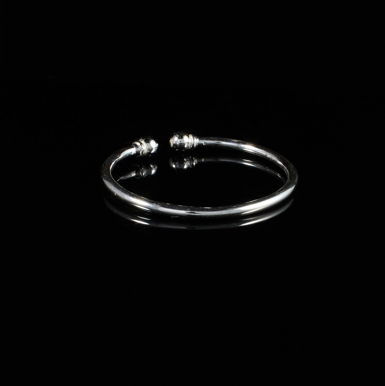 West Indian Bangle Plain Bangle With Solid Ball Handmade .925 - Etsy