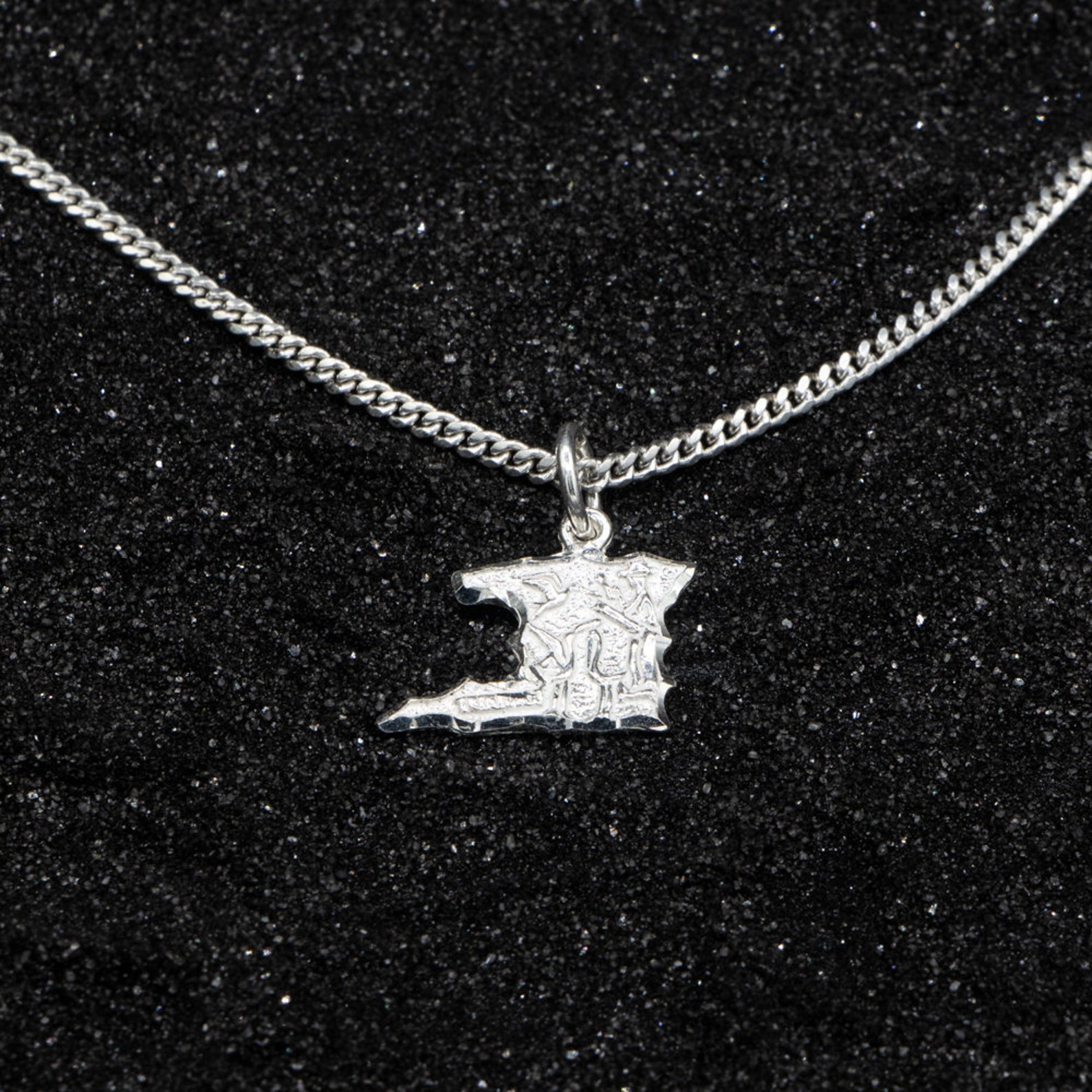 Trinidad Map Pendant With Chain in 925 Sterling Silver | Etsy