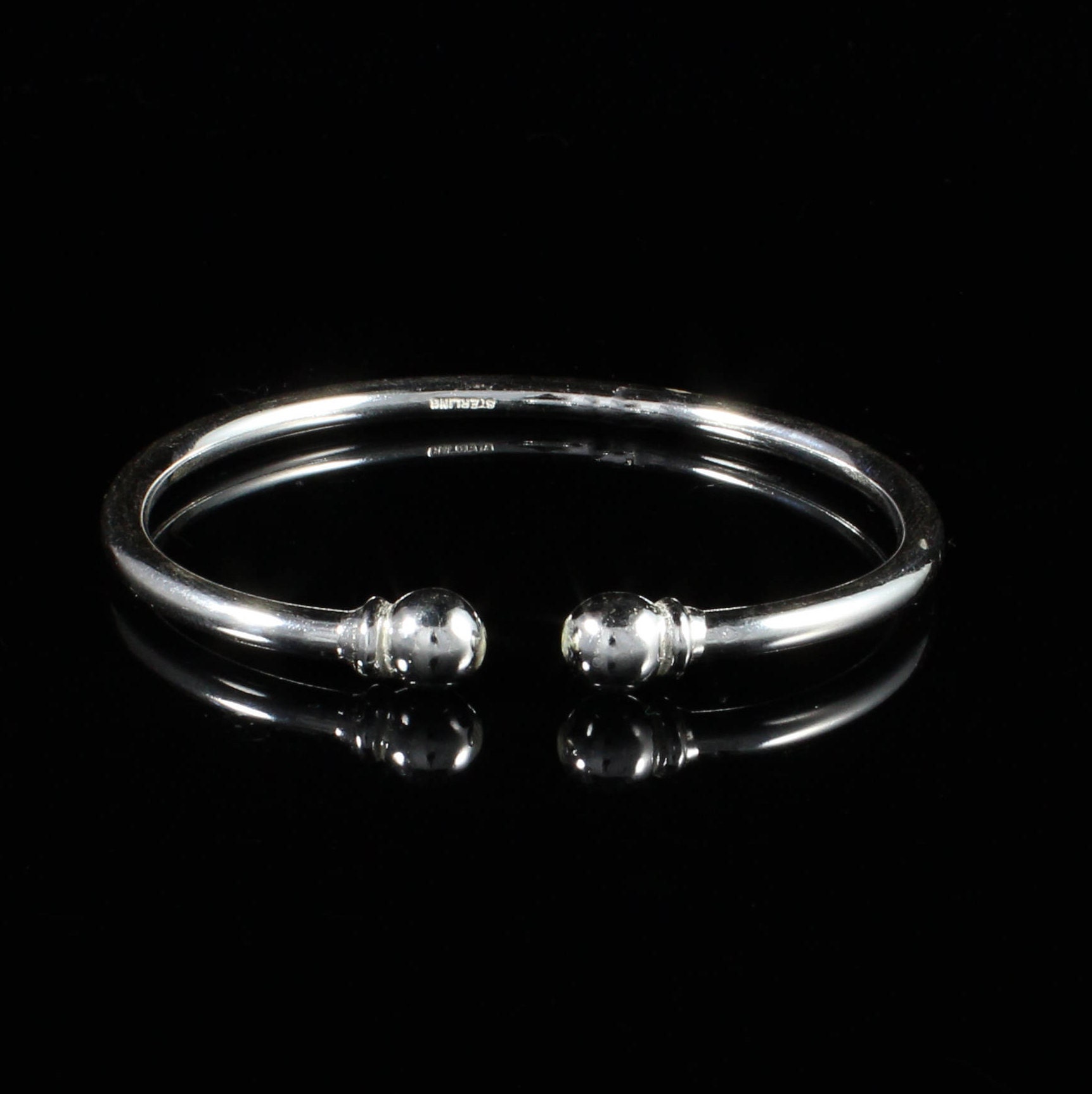 150 West Indian Bangle Plain Bangle with Solid Ball Handmade | Etsy