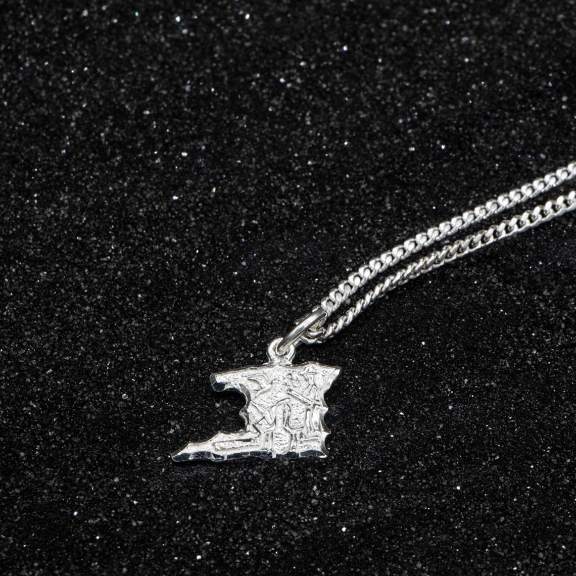 Trinidad Map Pendant With Chain in 925 Sterling Silver | Etsy
