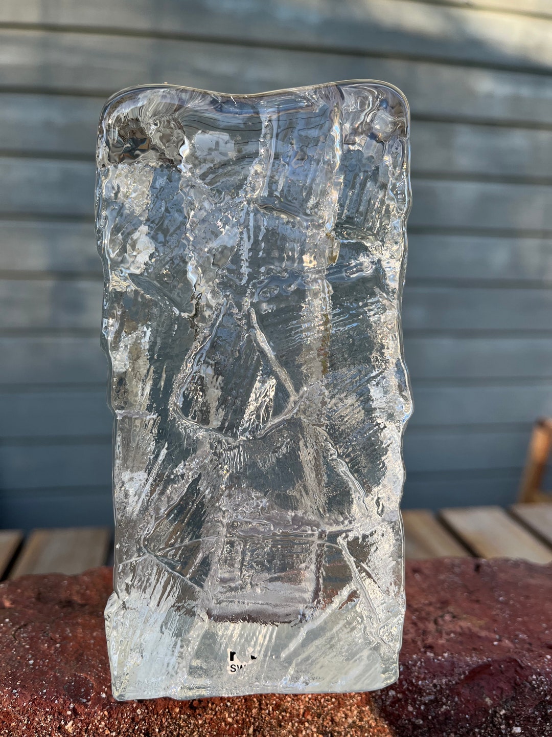 Clear Glass Vase DERMANT by Göte Augustsson for Ruda Glass - Etsy