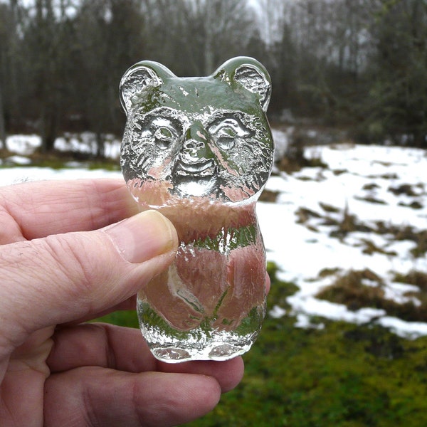 Glass Bear Figurine - Etsy