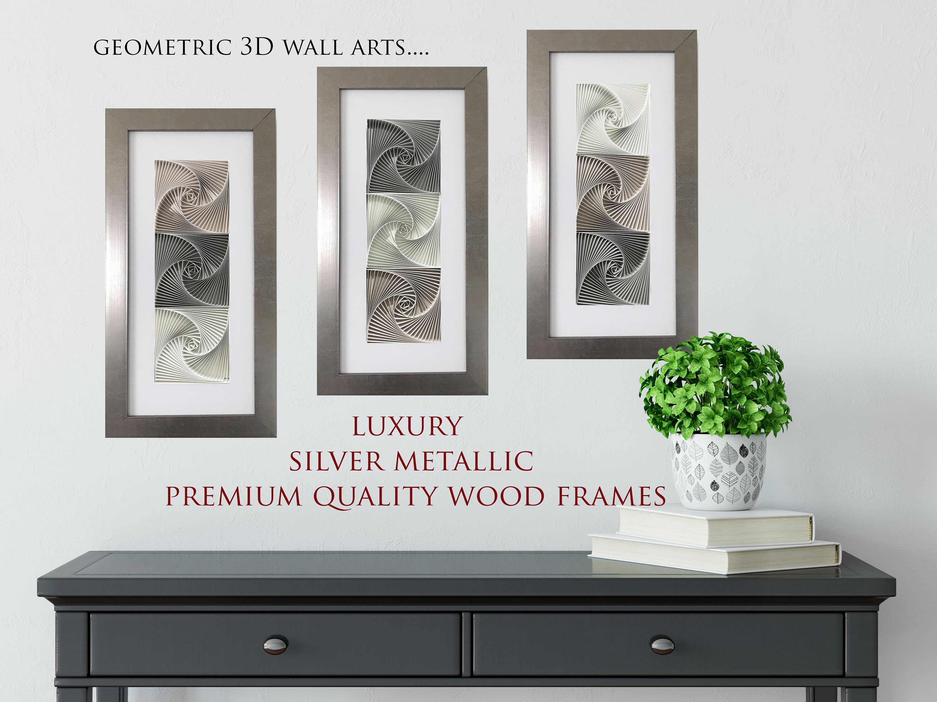 Sacred Geometry 3D Wall Art 3 Piece Wall Art Home Decor Set - Etsy