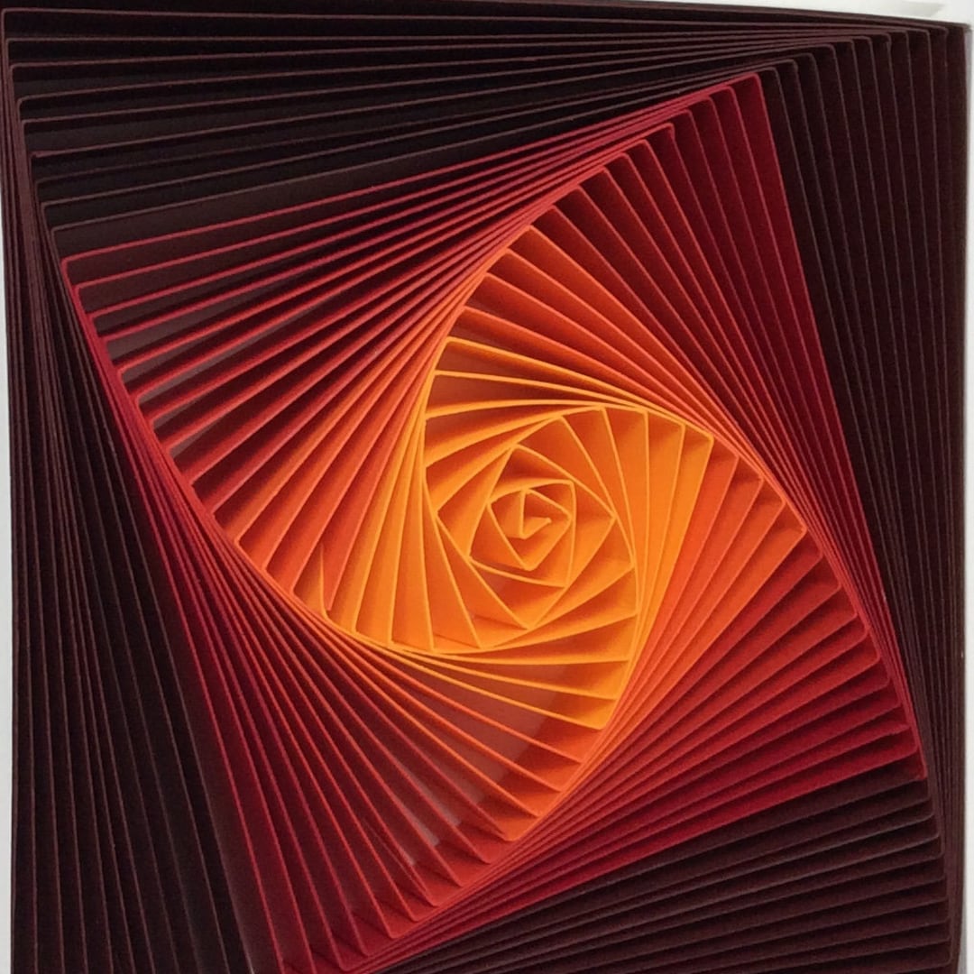 3d Geometric Wall Art, Spiral Wall Hanging, Sacred Geometry Paper ...