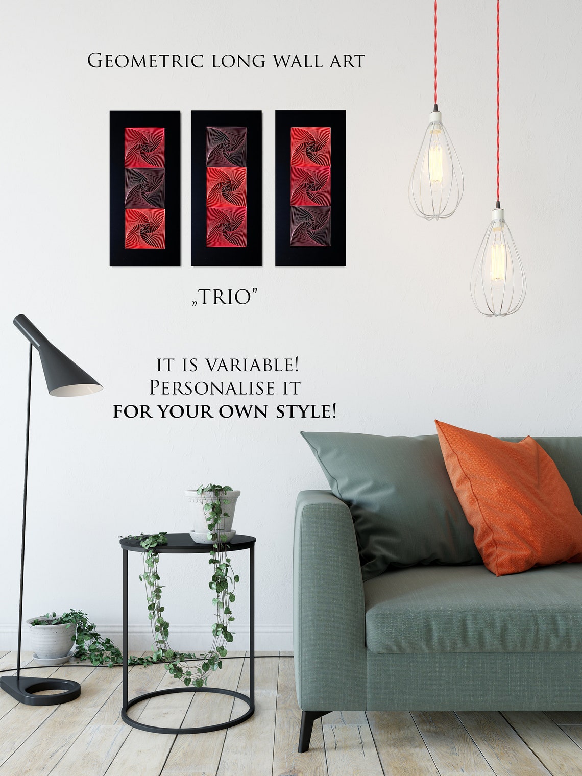 Red Spiral 3D Wall Art Long 3d Artwork Paper Wall Art | Etsy