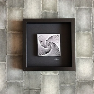 Quilling Personalized Mathematics Art as Math Gift/ Modern Framed Black ...