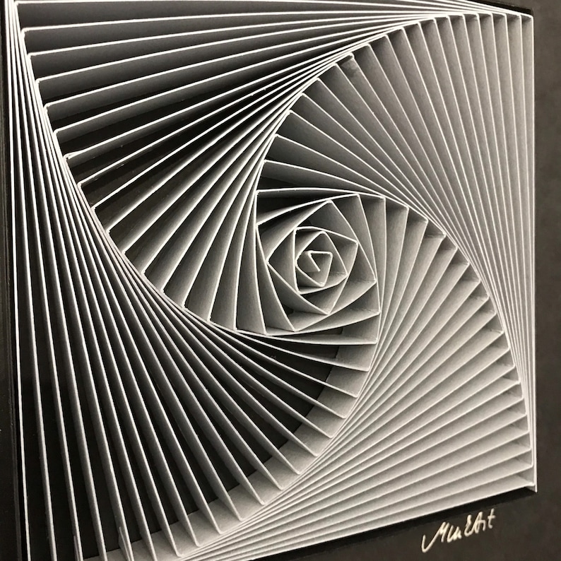 Silver Abstract Vortex Wall Art: 3D Quilled Paper Sculpture - Etsy