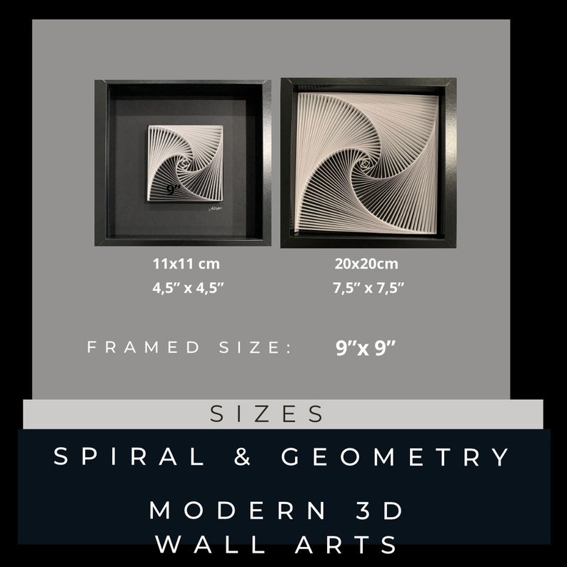 Quilling Personalized Mathematics Art as Math Gift/ Modern Framed Black ...