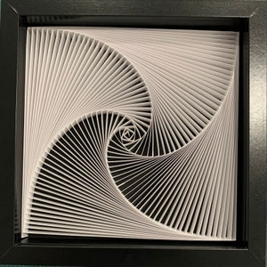 Quilling Personalized Mathematics Art as Math Gift/ Modern Framed Black ...